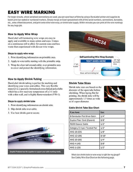 Wire & Cable Marking | NEC Standards | DuraLabel